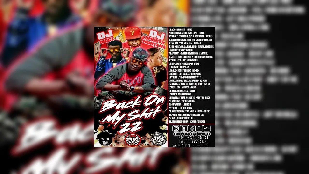 Back On My Shit 22 Mixtape Hosted by DJ Smooth Montana, DJ Diggz